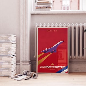 Concorde Poster, Art, Concorde Minimalist, Wall Art, Aviation, Concorde ...