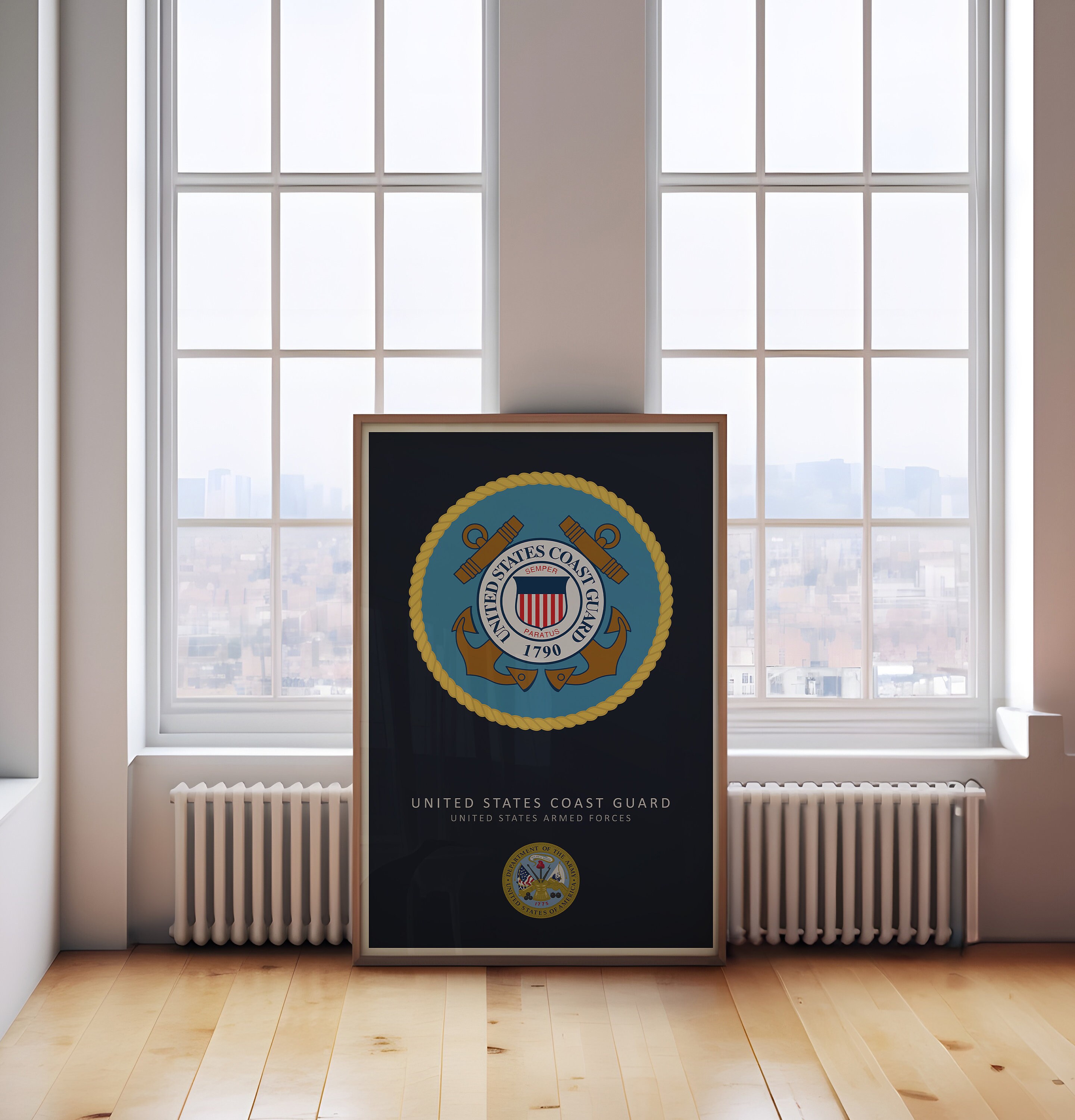 United States Coast Guard Poster, Art, Minimalist, Wall Art, Us Navy ...