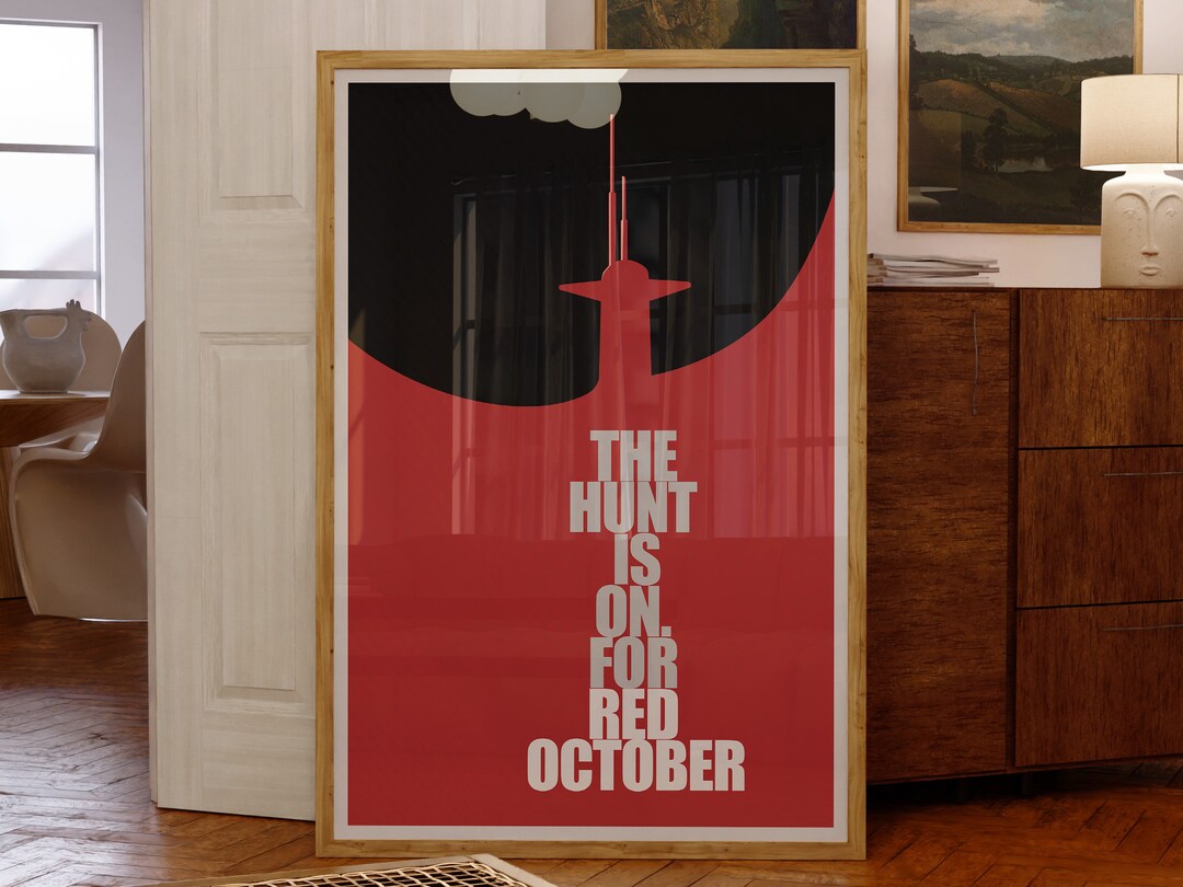 The Hunt for Red October Movie Poster, Art, Film, Minimalist, Wall Art ...