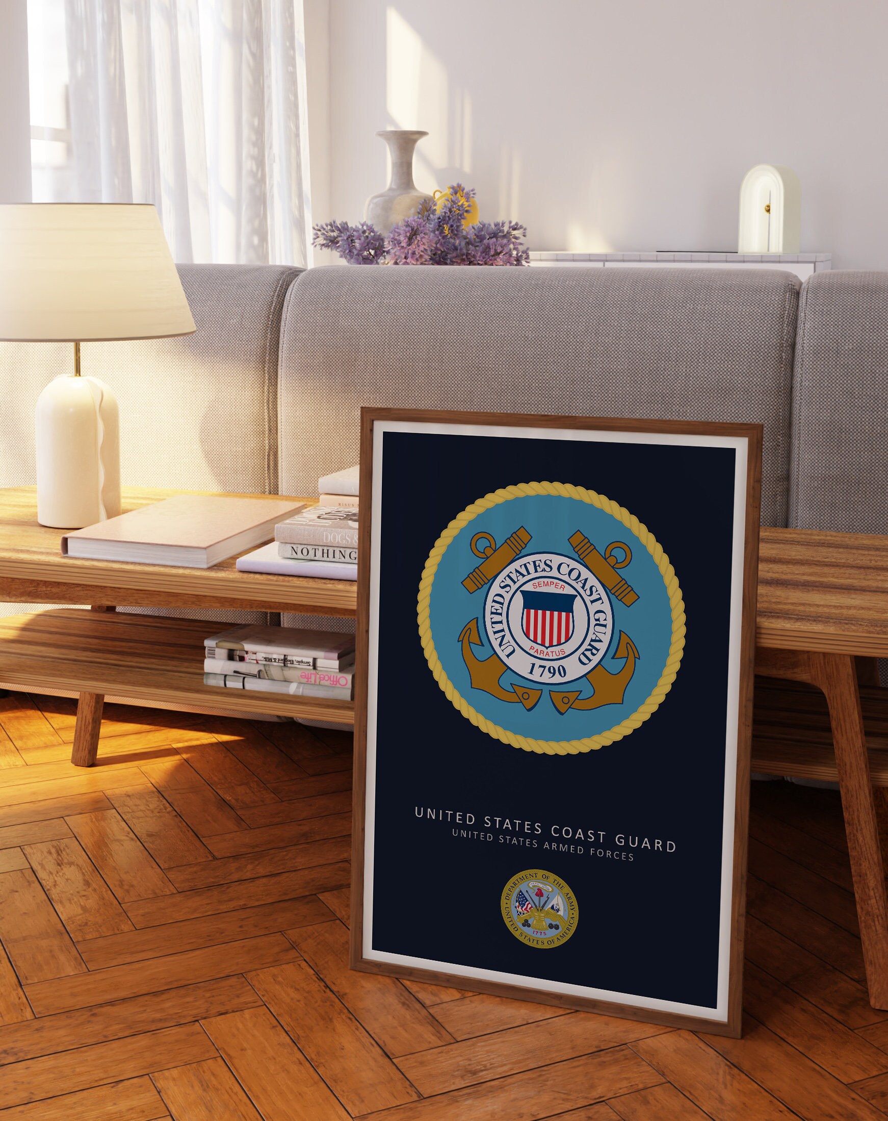 United States Coast Guard Poster, Art, Minimalist, Wall Art, Us Navy ...