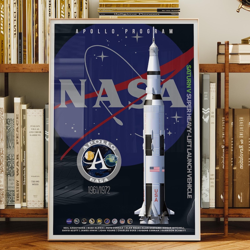 Nasa Apollo Poster - Etsy