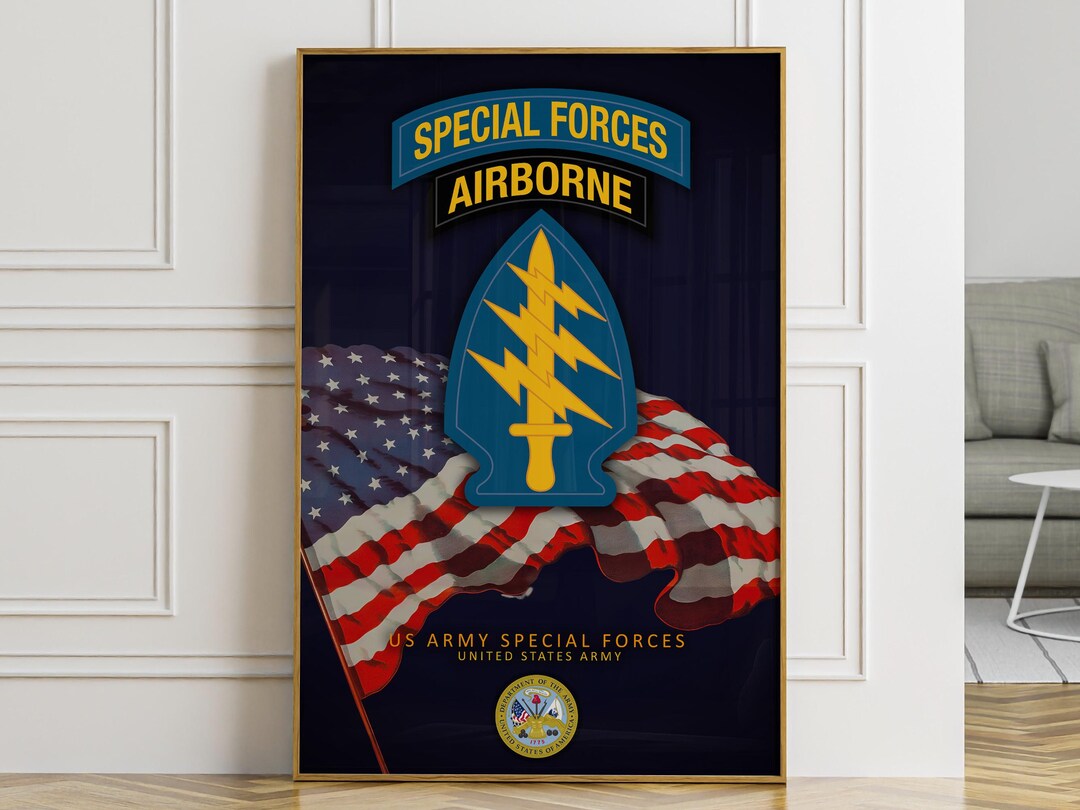 US Army Special Forces Airborne Poster | Army, Special Forces, Airborne ...