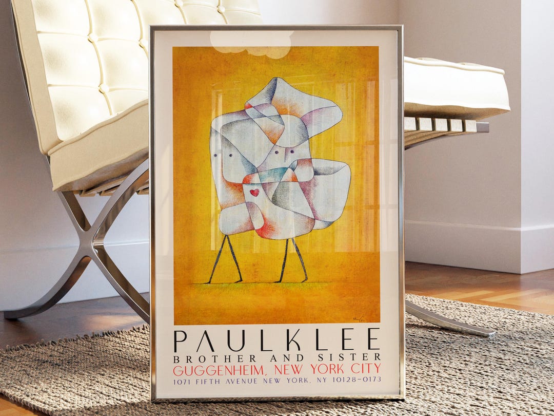 Mid-century Modern Wall Art, Paul Klee Print, Brother and Sister ...