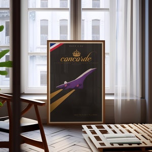 Concorde Poster, Aviation Art Print, Concorde Wall Art, Airliner Jet ...