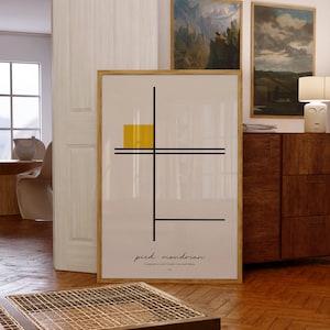 Piet Mondrian Art Bundle, Set of 3 | Compositions in White, Black, Red ...