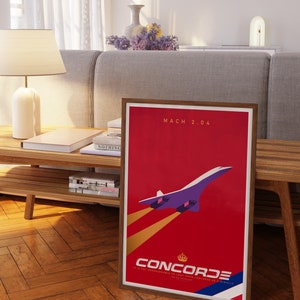 Concorde Poster, Art, Concorde Minimalist, Wall Art, Aviation, Concorde ...