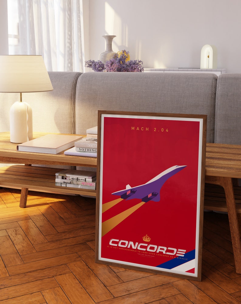 Concorde Poster, Art, Concorde Minimalist, Wall Art, Aviation, Concorde ...