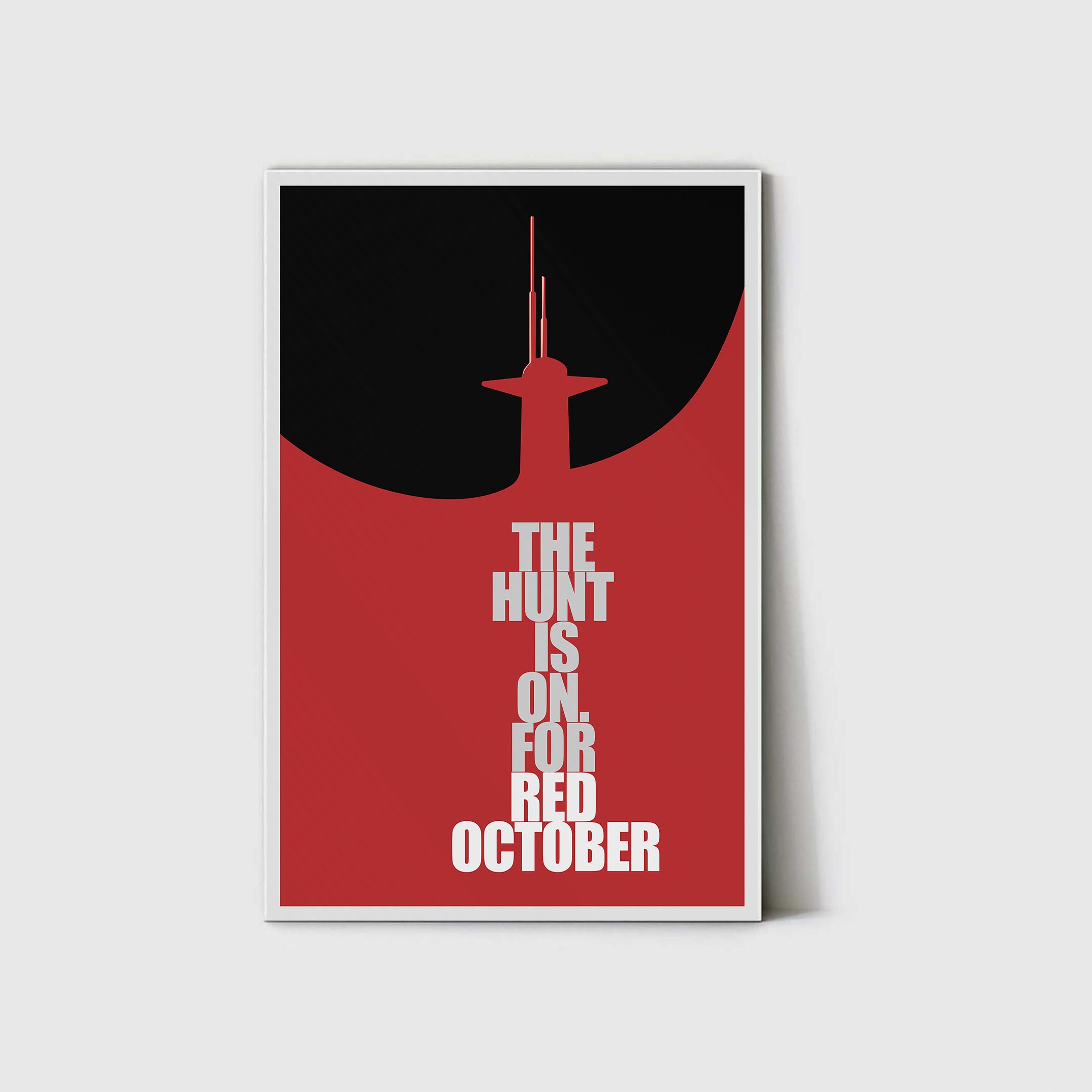 The Hunt for Red October Movie Poster Art Film Minimalist | Etsy