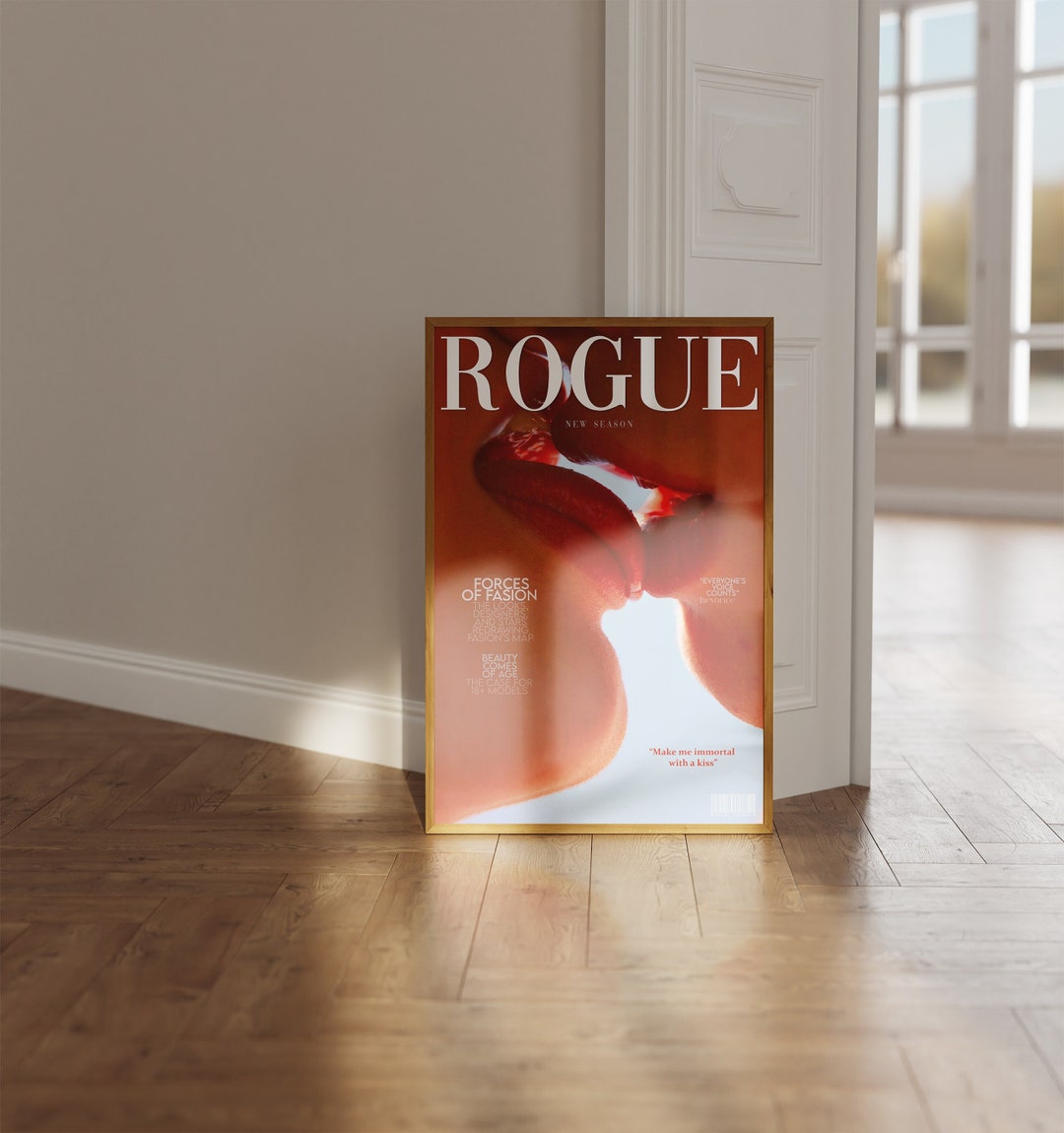 Rogue Magazine Black Cover Poster, 70s, vintage, High Heels Poster ...