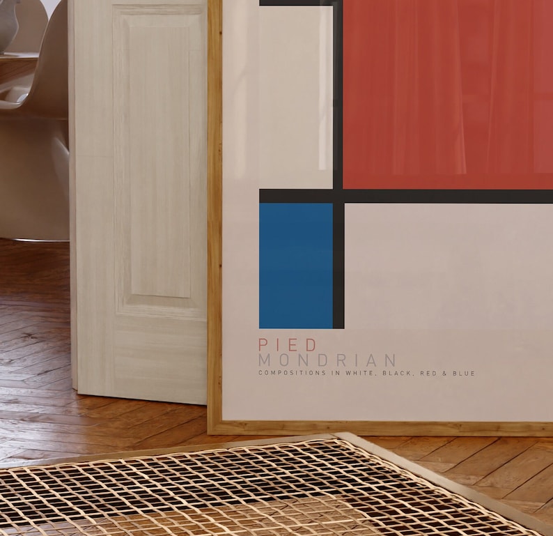 Piet Mondrian Art Bundle Set of 3 Compositions in White - Etsy