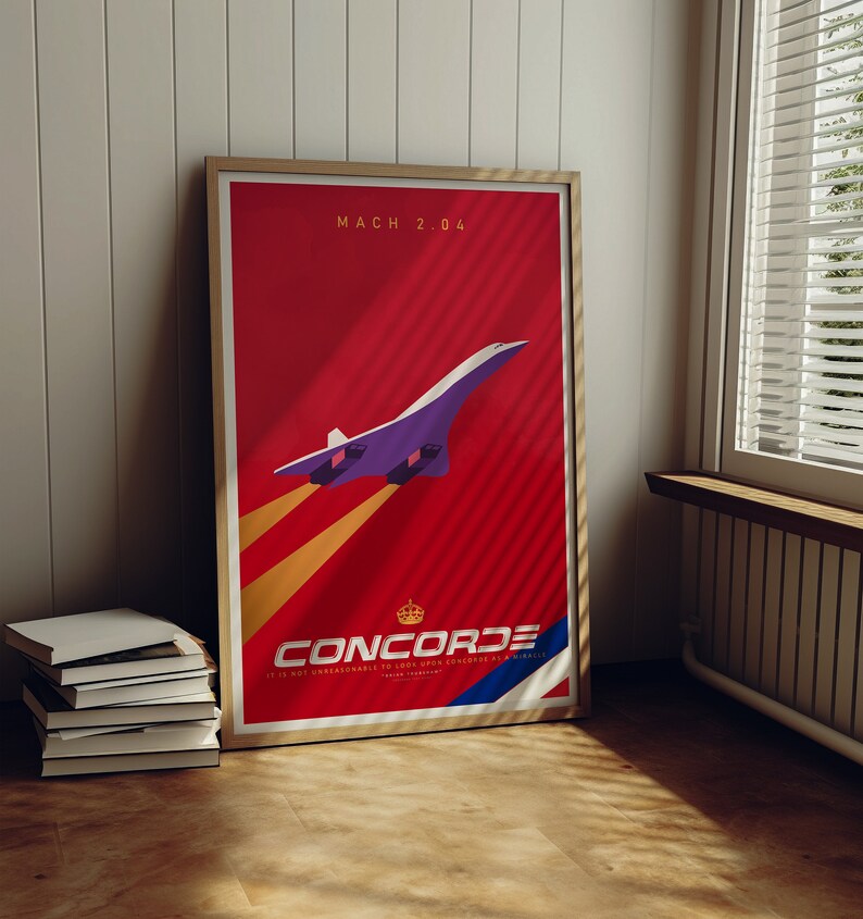 Concorde Poster, Art, Concorde Minimalist, Wall Art, Aviation, Concorde ...