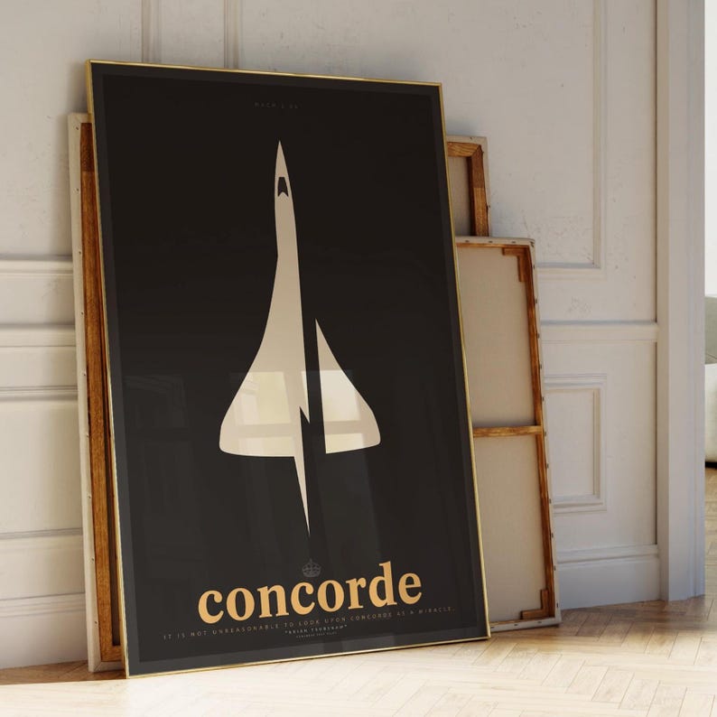 Concorde Poster Set (set of 3) – Retro Aircraft Wall Art | Supersonic ...