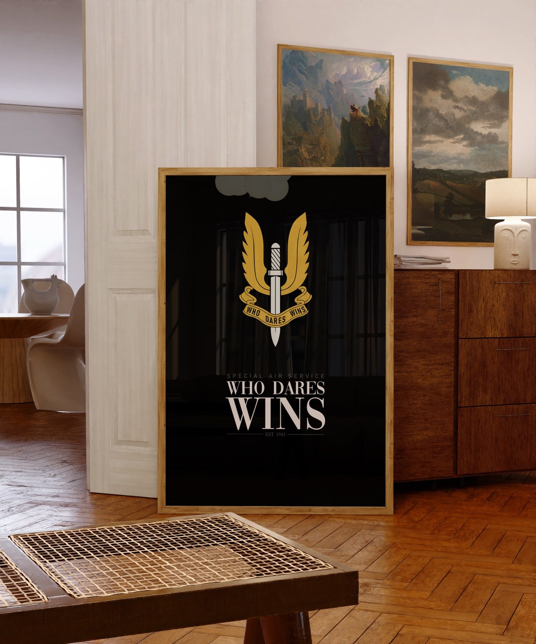 UK Special Forces Poster - British Army SBS Sas Wall Art - Minimalist ...