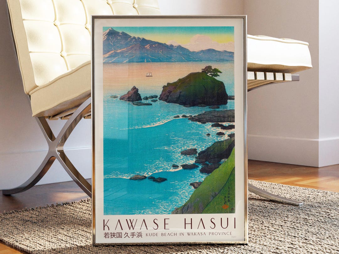 Kawase Hasui - Kude Beach Print: Vintage Japanese Coastal Art (digital ...