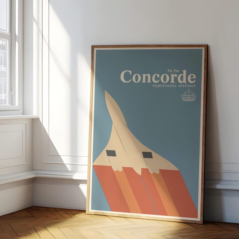 Concorde Poster Set (set of 3) – Retro Aircraft Wall Art | Supersonic ...