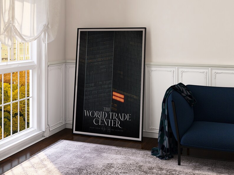 World Trade Center 9/11 Poster, Wtc, Twin Towers, Trendy Poster, Retro ...