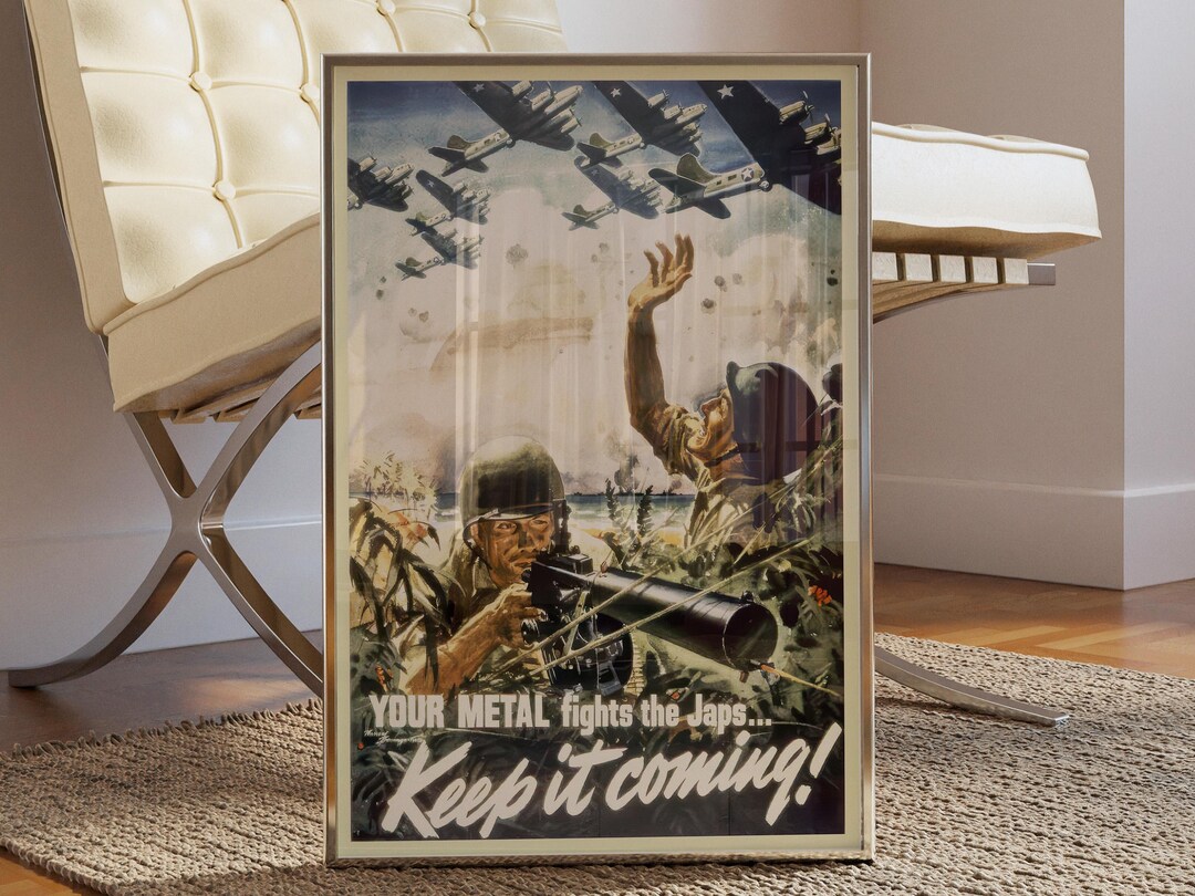 Vintage WWII Poster Vintage Military Art, Decor, Army History Print ...
