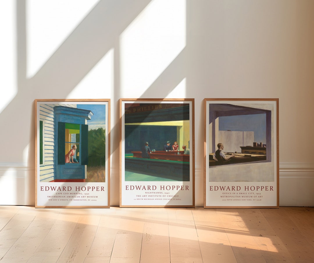 Edward Hopper | Art Bundle, Set of 3 | Exhibition Posters, Artwork ...