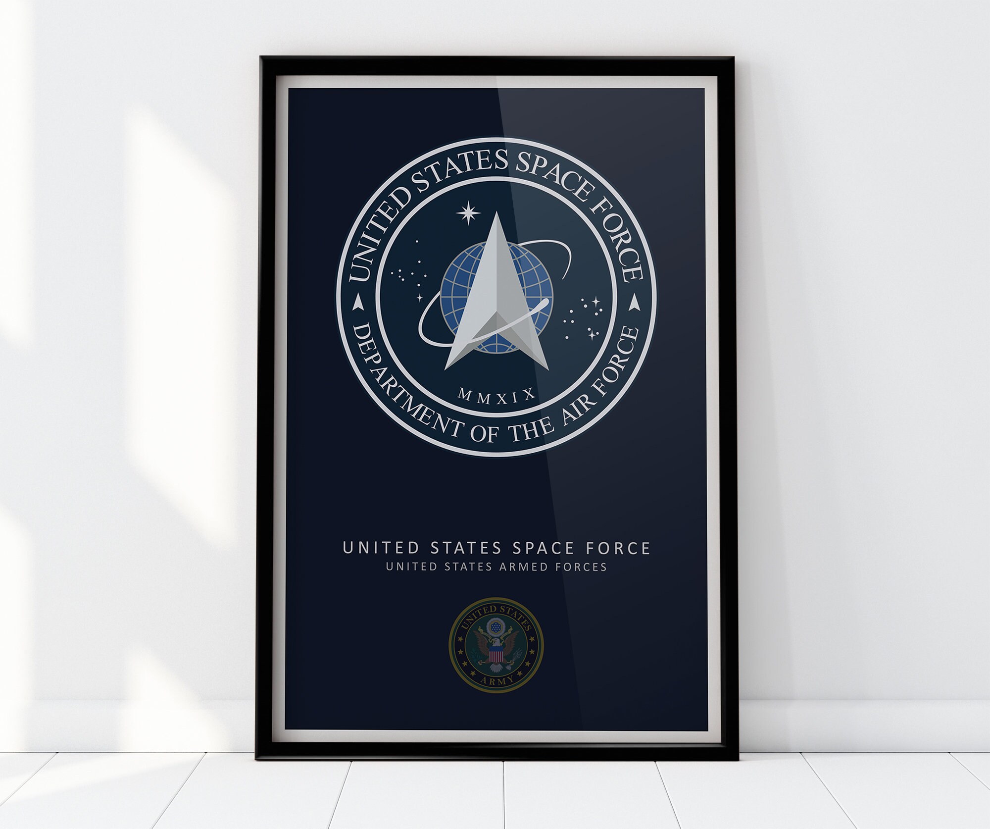 United States Space Force Poster art minimalist wall art | Etsy