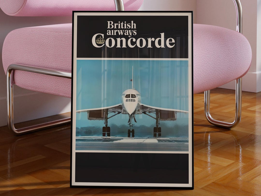 Concorde Original Restored Poster, Concorde Minimalist, Wall Art ...