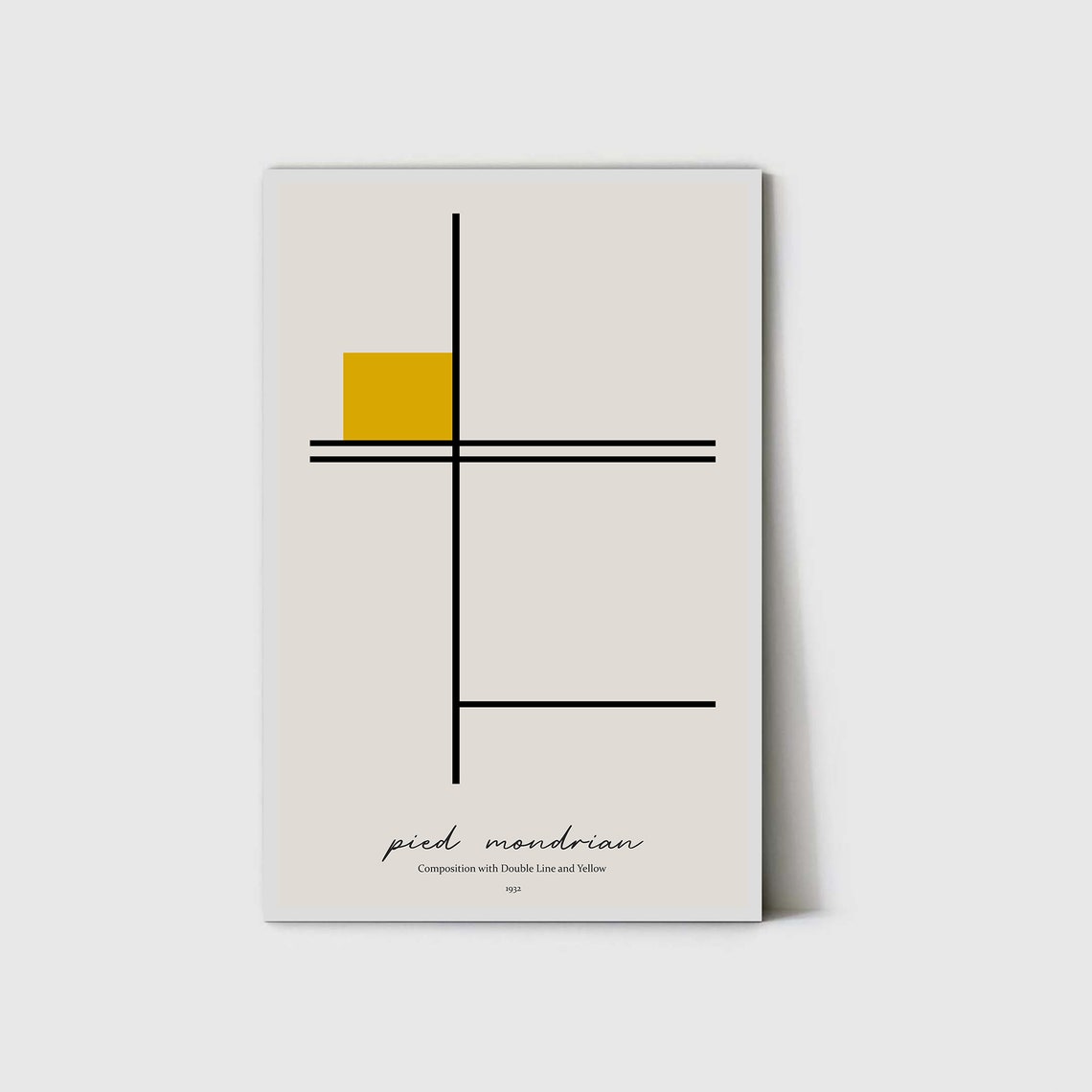 Piet Mondrian Art Bundle Set of 3 Compositions in White - Etsy