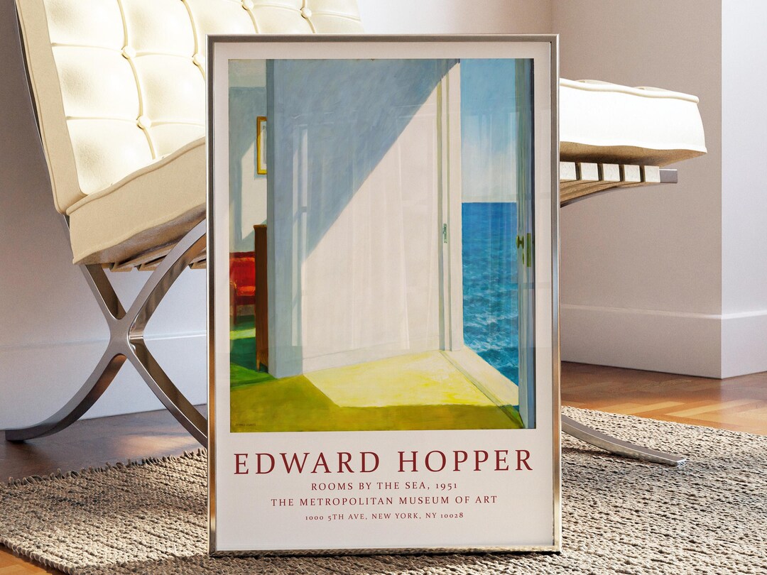 Edward Hopper Wall Art | Exhibition Poster, Rooms by the Sea, Wall Art ...