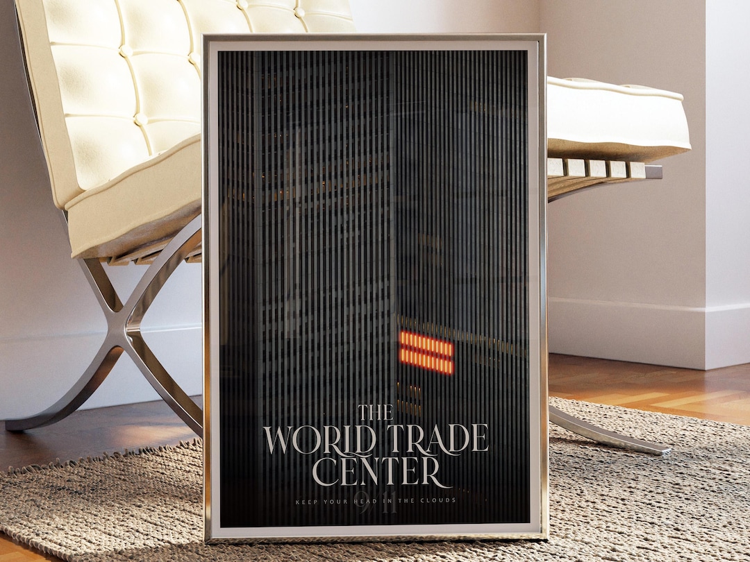 World Trade Center 9/11 Poster, Wtc, Twin Towers, Trendy Poster, Retro ...