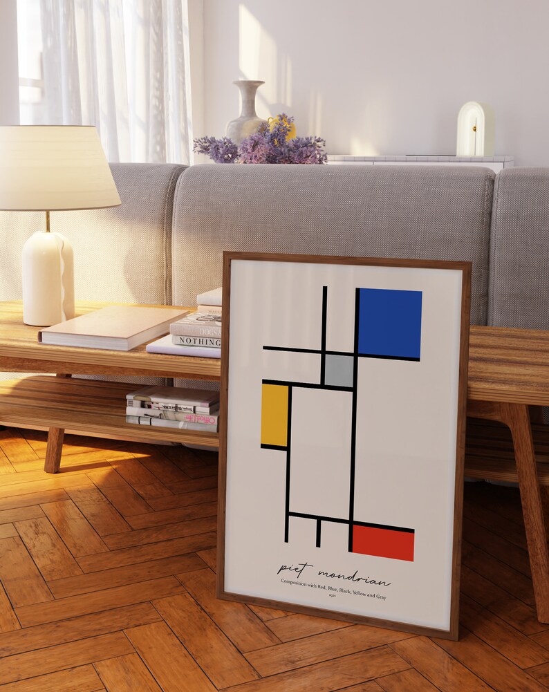 Piet Mondrian Art Print Set: Abstract Geometric Decor (digital Download ...