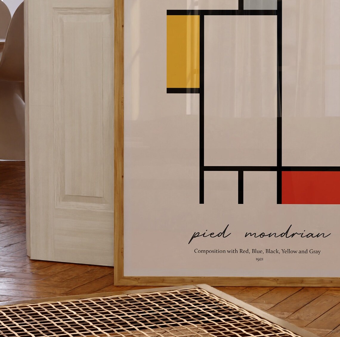 Piet Mondrian Art Bundle Set of 3 Compositions in White - Etsy