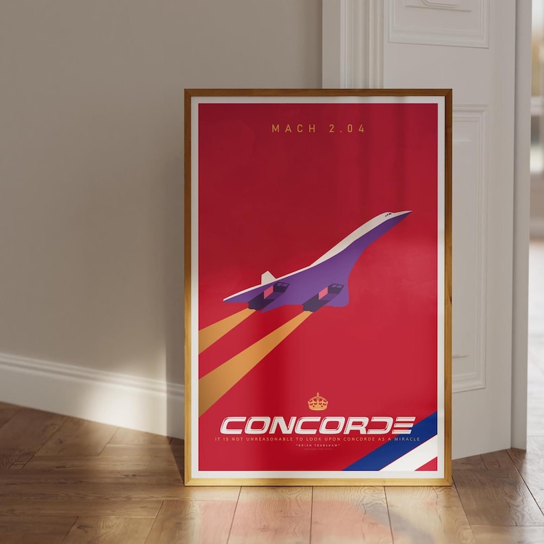 Concorde Poster Set (set of 3) – Retro Aircraft Wall Art | Supersonic ...