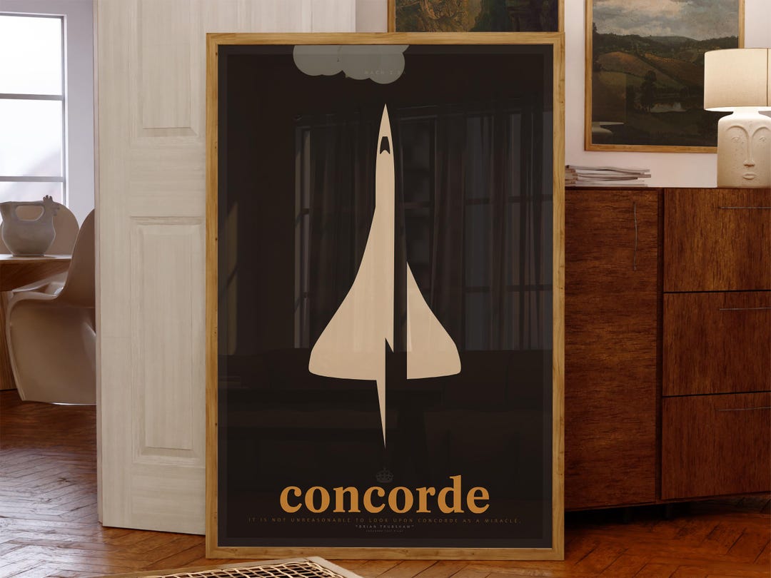 Concorde Poster, Art, Minimalist, Wall Art, Aviation, Concorde ...