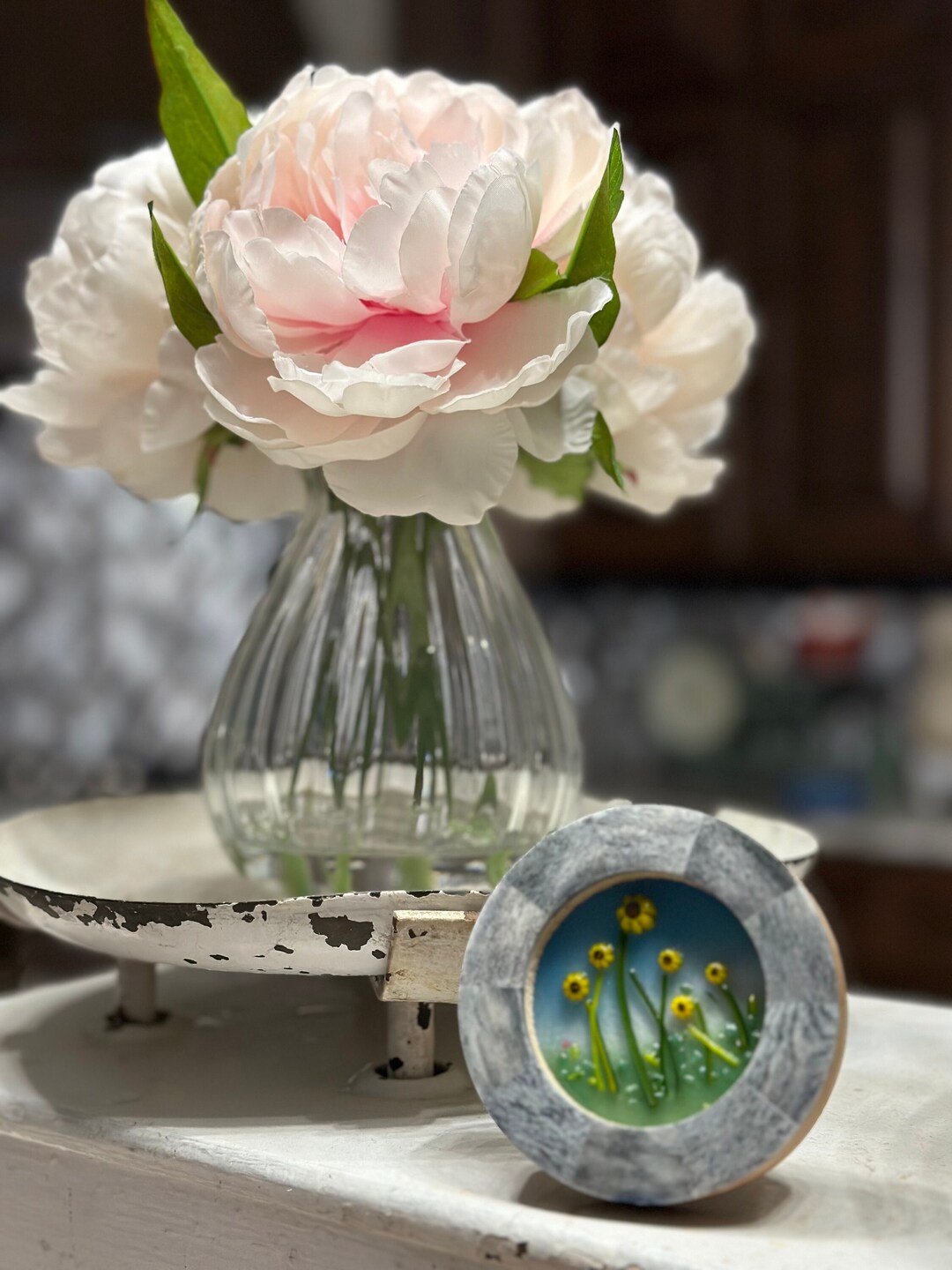 Mini Fused Glass Round Frame - Etsy