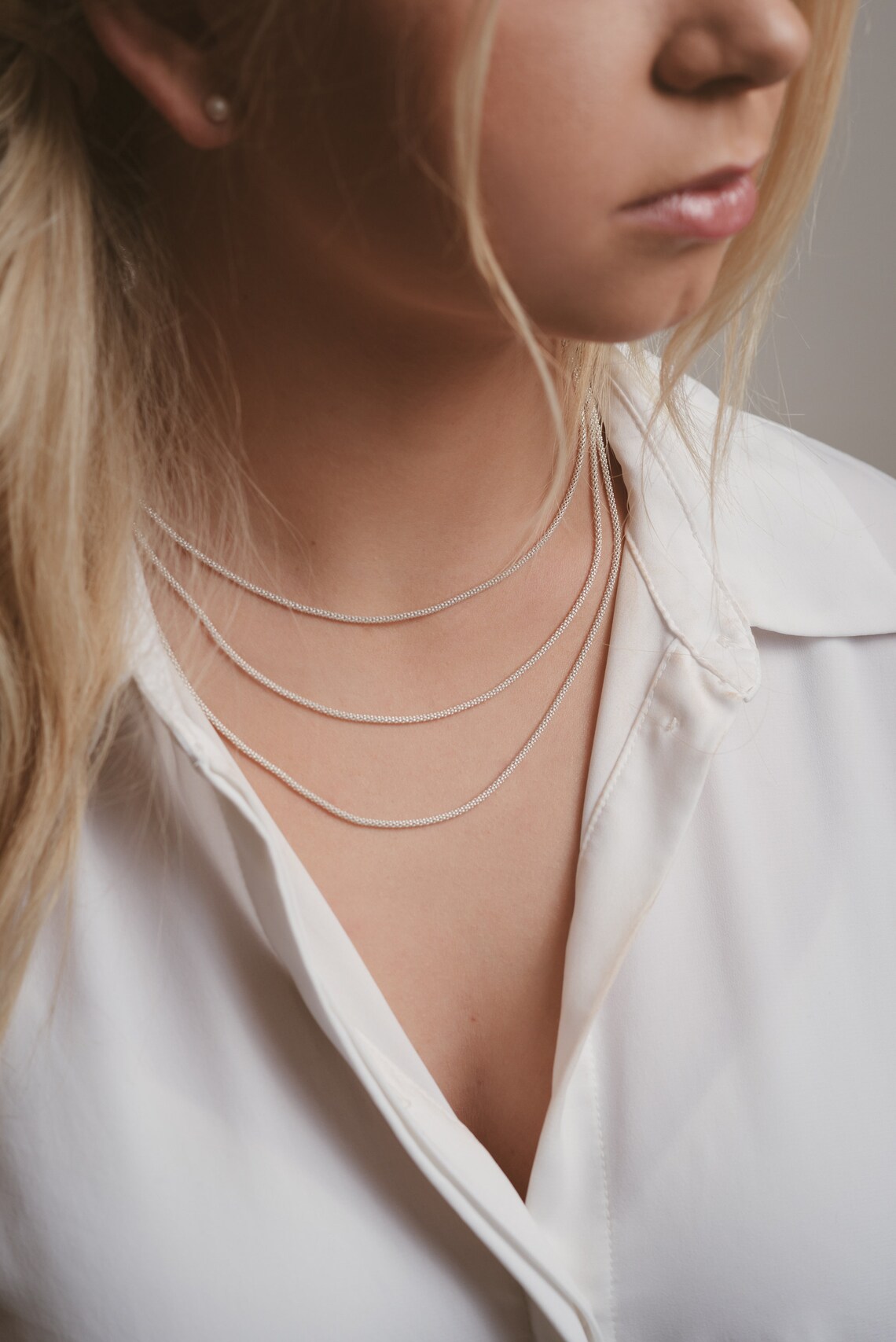 Dainty 20" Sterling Silver Necklace, Minimalist Jewelry - Etsy