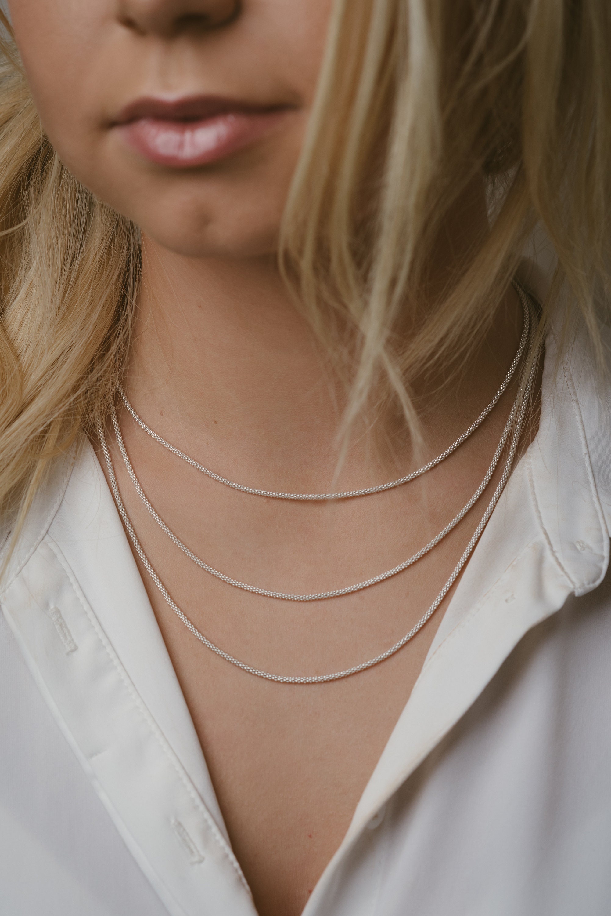 Dainty 20" Sterling Silver Necklace, Minimalist Jewelry - Etsy