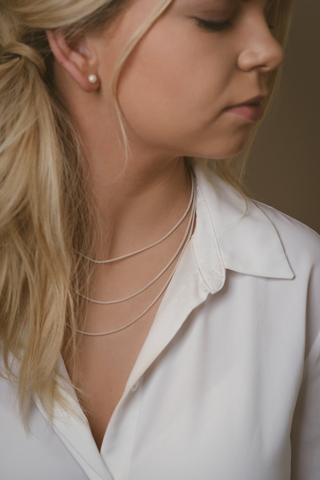 Dainty 20" Sterling Silver Necklace, Minimalist Jewelry - Etsy