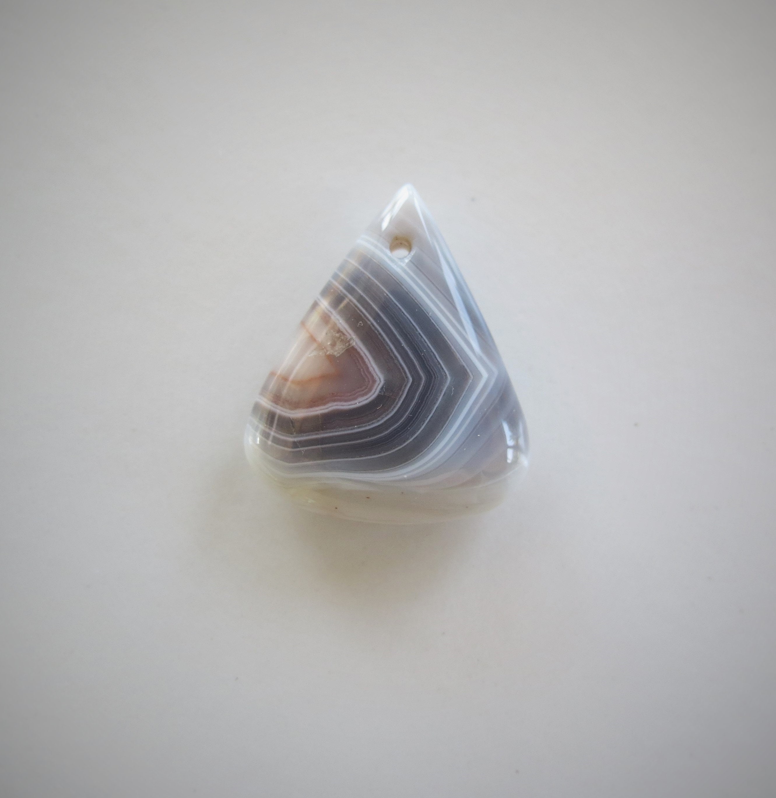 Botswana Agate, Banded Chalcedony, Gray and Pinky Beige, Small Triangle ...