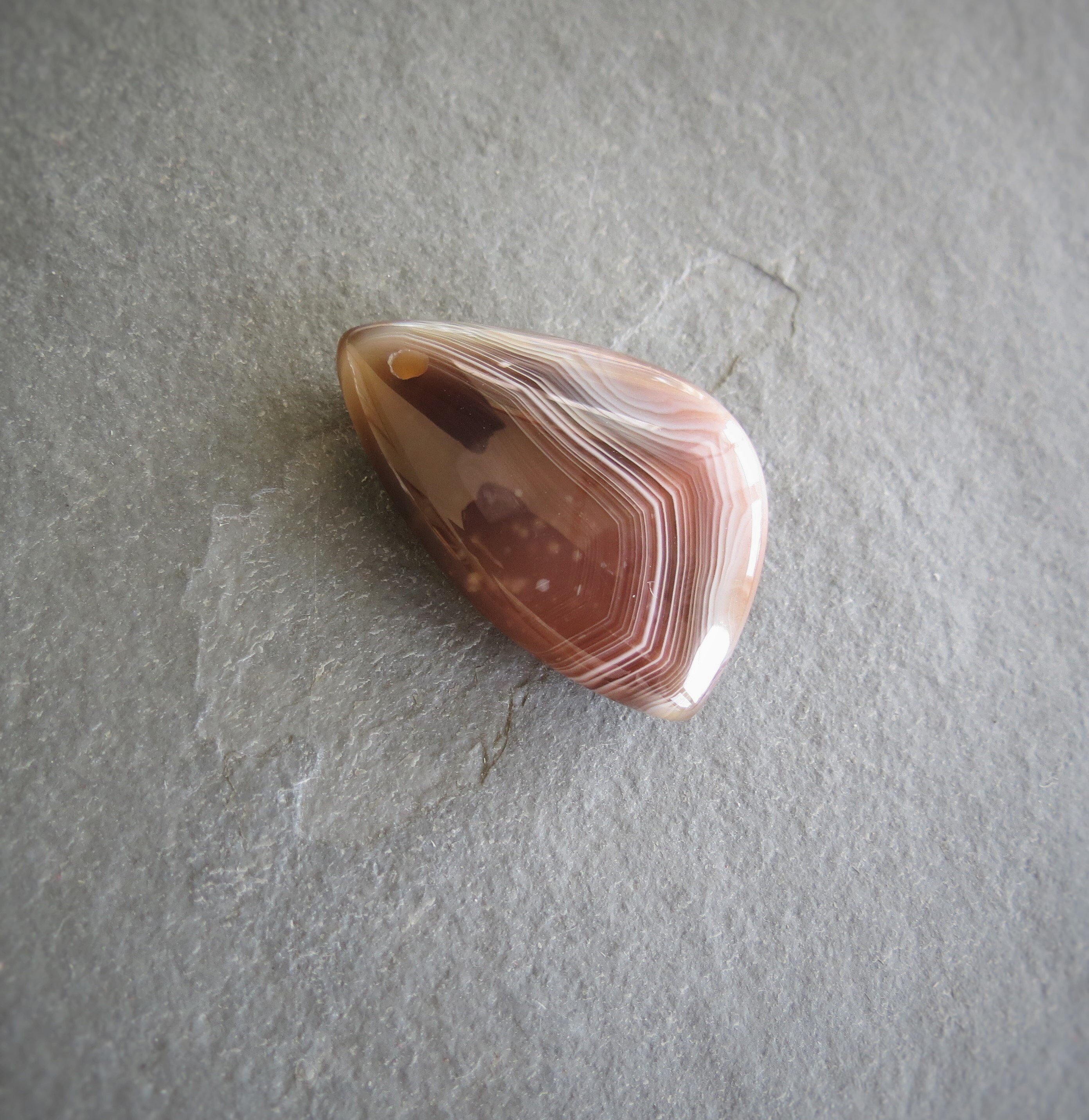 Botswana Agate Banded Chalcedony Brown and Beige Shaded - Etsy