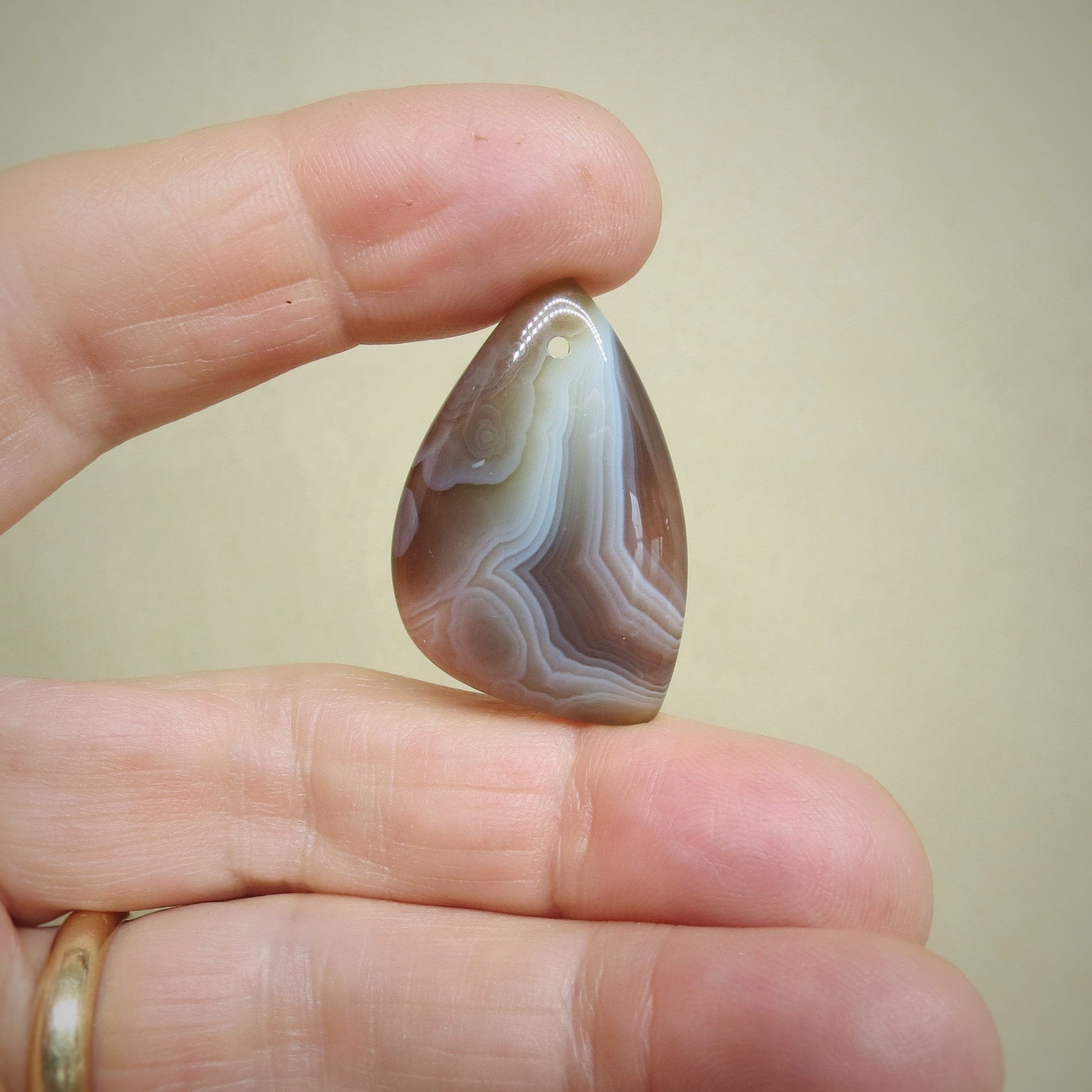 Botswana Agate Banded Chalcedony Brown and Beige Shaded - Etsy