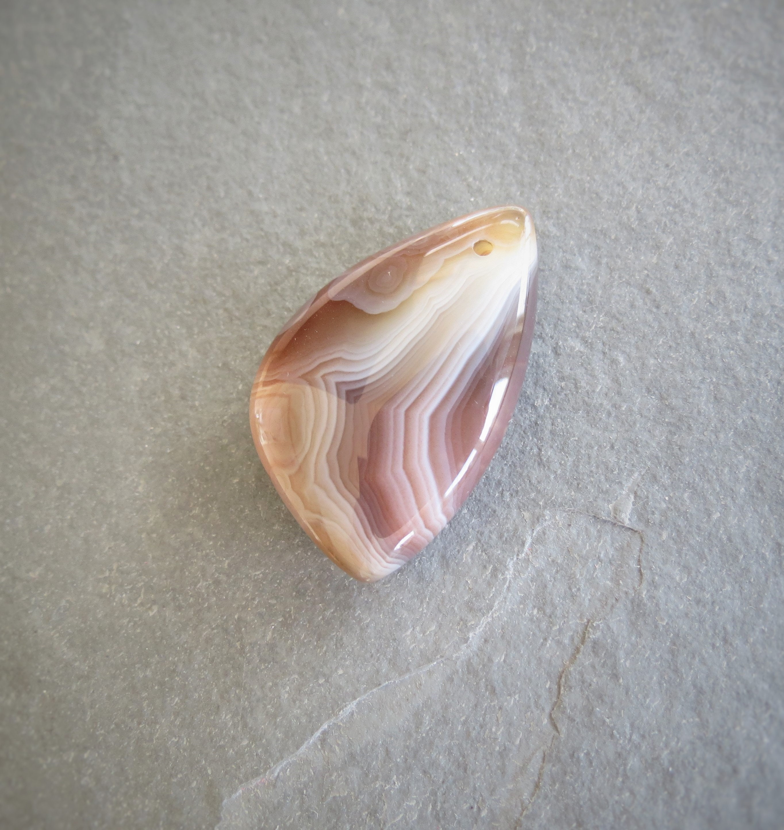 Botswana Agate Banded Chalcedony Brown and Beige Shaded - Etsy