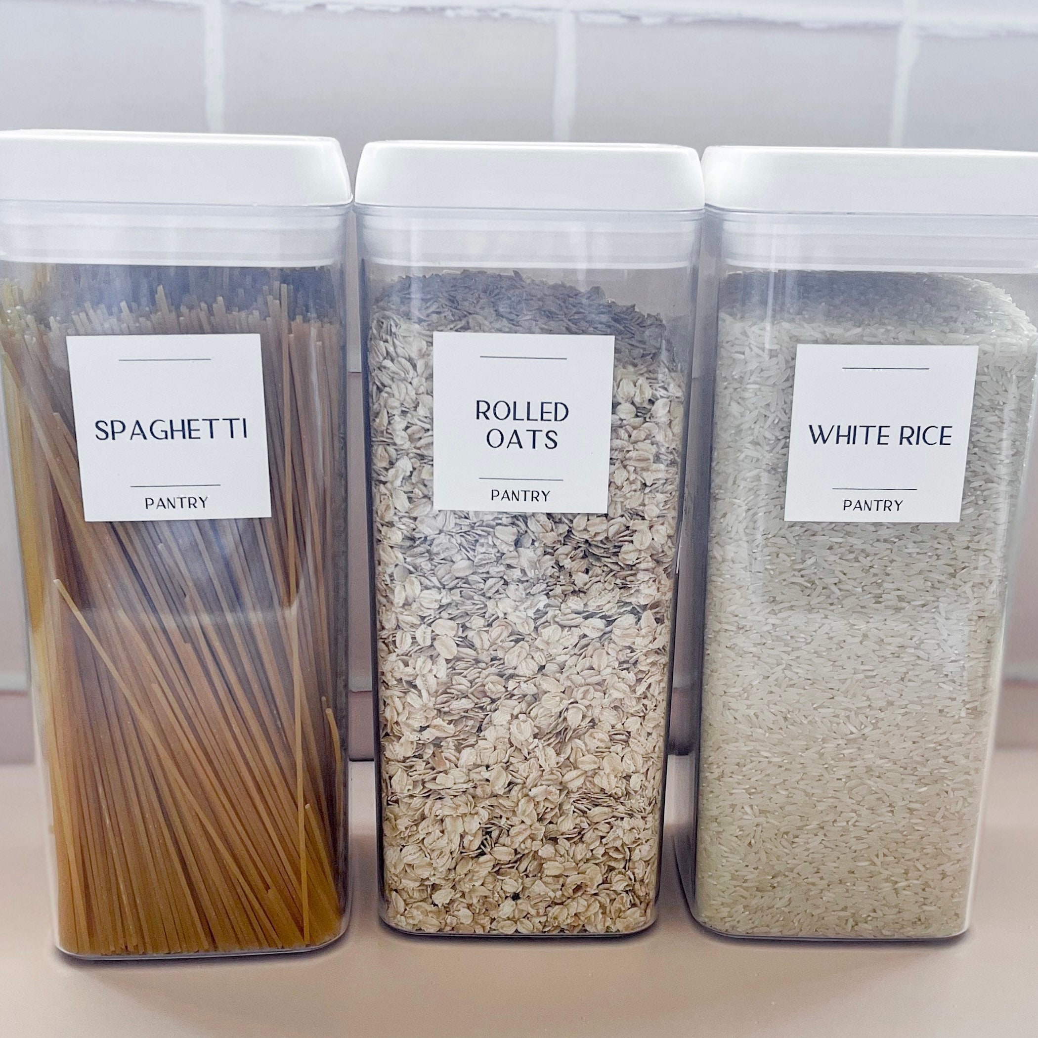Pantry Label Pack set of 20 Labels/minimalist Square Pantry - Etsy