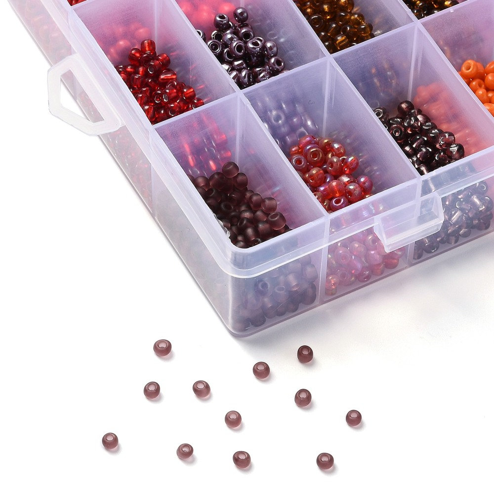 Glass Seed Bead Jewelry Making Kit, Multicolor Miyuki Glass Bead Kit ...