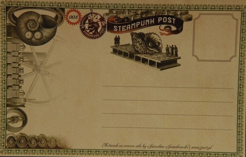 Steampunk Post Card 8 - Etsy