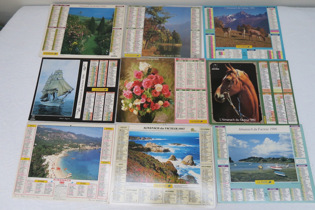 Postman's Almanac Calendar Sold Individually: 1989, 1992, 1993, 1994 ...