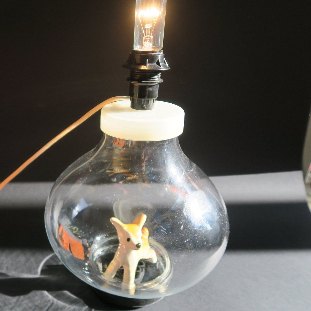 Transparent Terrarium Lamp Base for Plants, Flowers or Small Objects - Etsy
