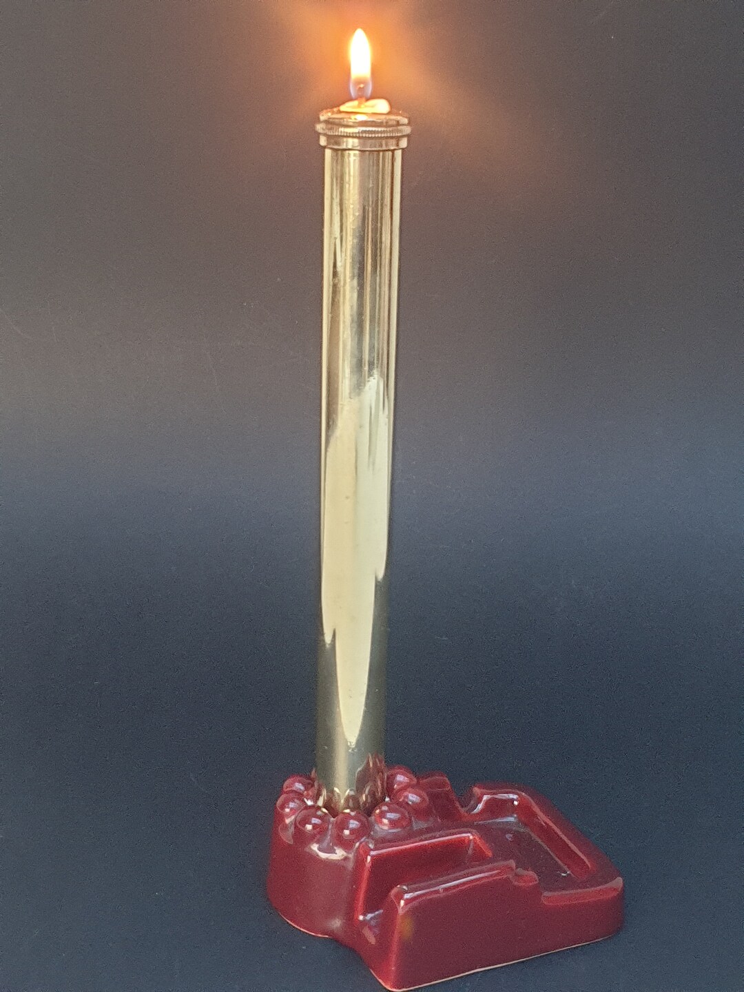 Set of Two Brass Spring-loaded Candle Holders - Etsy