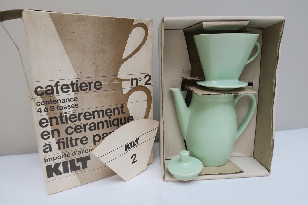 KILT N2 4-8 Cup Green Ceramic Filter Coffee Maker - Etsy
