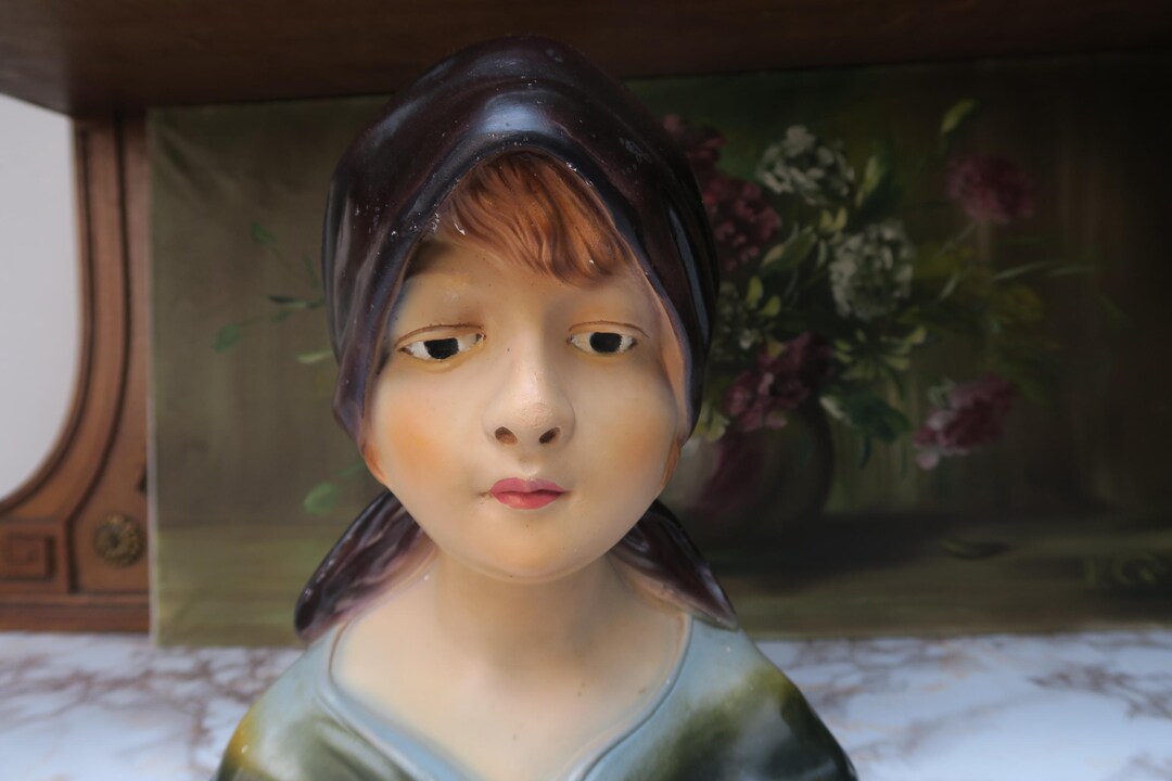 Plaster Bust of a Woman "in the Village" - Etsy