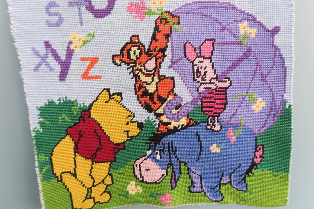 Winnie the Pooh Walt Disney Alphabet Canvas - Etsy