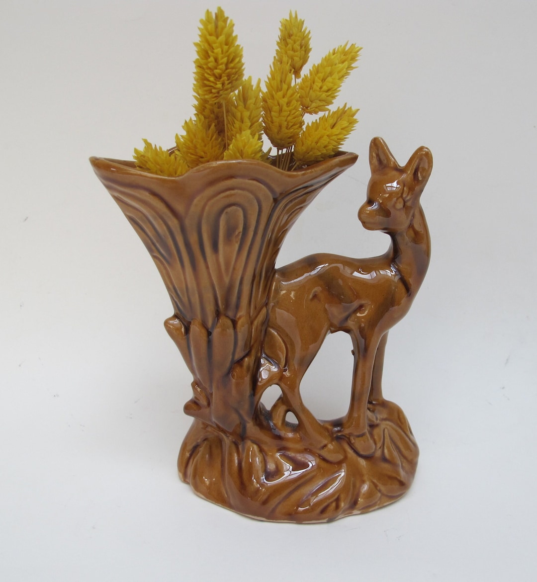 Small Ceramic Bambi Deer Vase - Etsy