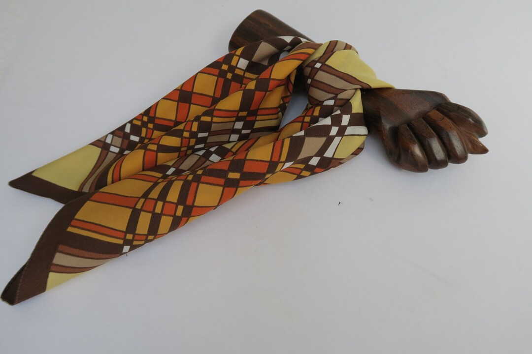 F. De St Marc, Paris, Check Pattern Scarf - Etsy